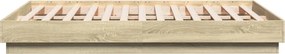 Rám postele s LED osvětlením dub sonoma 135 x 190 cm 3209816