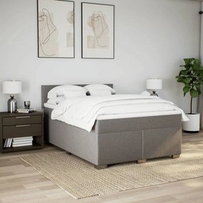 Box spring postel s matrací taupe 140x190 cm textil 3288180