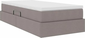 Postel s úložným prostorem a matrací Taupe 100 x 200 cm 3370209