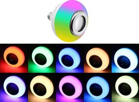 Verk Group Led barevná žárovka rgb reproduktor bluetooth dálkové ovládání