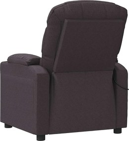 Elektrické masážní křeslo tmavě hnědé textil 3143508