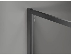 Mexen, Mexen Kioto-F sprchová stěna s rámem 120 x 202 cm, průhledná 8 mm, pistolový kov - 800-120-104-95-00