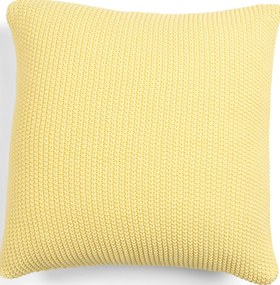 Polštář Nordic Knit z organické bavlny 50 x 50 cm žlutý