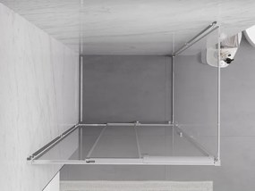 Mexen Exo, posuvná sprchová kabina, dveře 85 cm + boční stěna 95 cm, transparentní sklo, chrom, 8153-085-095-01-00