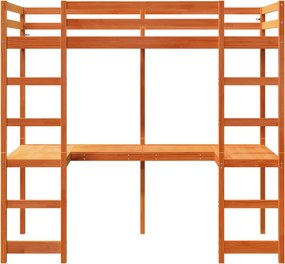 Patrová postel bez matrace voskově hnědá 80 x 200 cm borovice 3308570