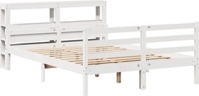 Rám postele s čelem 160 x 200 cm masivní borové dřevo 3305947