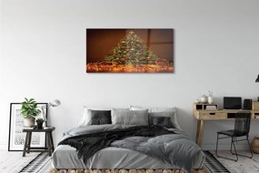 akrylový obraz Vánoční osvětlení dekorace dárky 125x50 cm