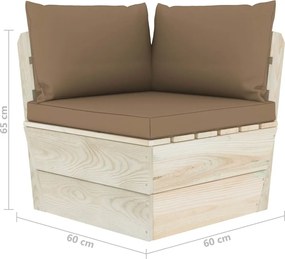 vidaXL 10dílná zahradní sedací souprava z palet podušky smrkové dřevo [3063626] Barva: antracitová