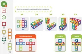 MAGFORMERS Geometrie 1: Obrázky a stavby - box 45 dílků