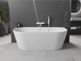 Mexen Oval volně stojící vana ke zdi 170 x 80 cm, bílá, bílý přepad - 52671708000-20