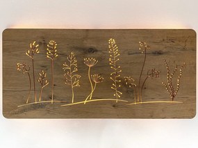 Li-Go "Louka" světelný obraz s baterií 90x42cm varianta ovládání: manuál/pohybové čidlo, provedení povrchu: bříza