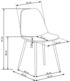 Jídelní židle K417 Halmar Hořčicová