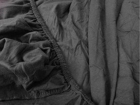 Jersey prostěradlo tmavě šedé 90 x 200 cm