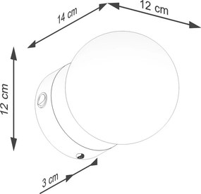 Sollux Lighting Nástěnné svítidlo YOLI 1 růžové s vypínačem