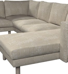 Potah na pohovku IKEA Norsborg rohová, 5-místná se šezlongem barva béžová látka pletený vzor, vzorované