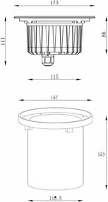 IMPR 730454 Zápustné zemní svítidlo Canum pojezdové - DEKOLIGHT