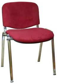No brand  Konferenční židle ISO Velours Chrom, bordó