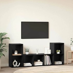 Sestava TV skříněk 3 ks Černá Kompozitní dřevo 3393253