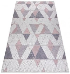 Dywany Luszczow Kusový koberec SISAL SION Geometrický, Trojúhelníky 3006 ecru / růžový Rozměr koberce: 160 x 220 cm