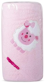 Ručník T/0472 Baby 31 75x75 dárkový ručník s kapucí růžový 500g/m2 Eurofirany