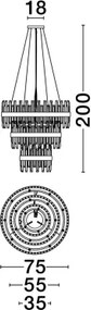Závěsné svítidlo NOVA LUCE CROWN G9 42X5W 9695121 bez žárovek