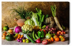 Obraz Klasické Složení Zeleniny Nedostatek Nedostatek Přírodní plátno 30x20
