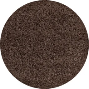 Ayyildiz koberce Kusový koberec Dream Shaggy 4000 Brown kruh Rozměry koberců: 80x80 (průměr) kruh