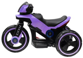 Dětská elektrická motorka Baby Mix POLICE fialová