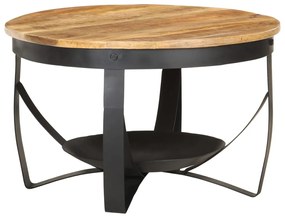 Konferenční stolek Ø68 x 43 cm hrubé mangovníkové dřevo