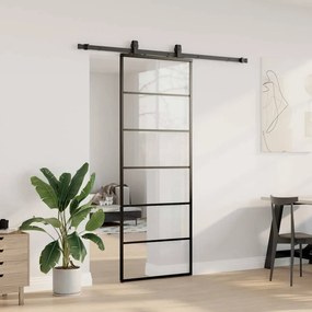 Posuvné dveře se sadou kování černé 76x205 cm ESG Glass 3375787