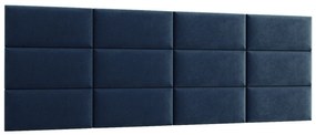 Set 12 čalouněných panelů Quadra 240x90 cm (modrá). 1052013