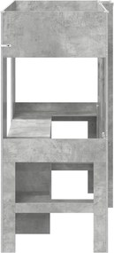 Rám patrové postele se stolem Betonově šedá 75 x 190 cm 3410430