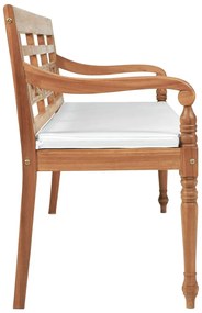 vidaXL Marketos Zahradní lavice Batavia s poduškou 150 cm teak