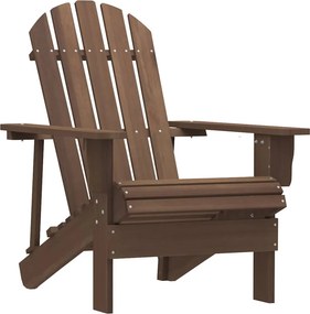 Zahradní židle Adirondack se stolkem masivní jedle hnědá 315921