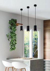 Černý závěsný lustr Tubo 10cm pro žárovku GU10  - Candellux