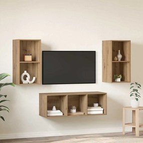 Sestava TV skříněk 3 ks Artisanový dub Kompozitní dřevo 3393380