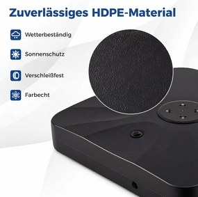 Costway Klikový stojan na deštníky s kolečky HDPE 105 cm čtvercový plnitelný
