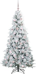 Umělý Skládací Vánoční Strom s stojanem Bílá 180 cm PE a PVC 3397486
