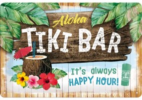Postershop Plechová cedule - Tiki Bar 20x30 cm