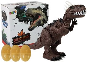 LEANToys Dinosaurus na baterie se zvukovým projektorem hnědý