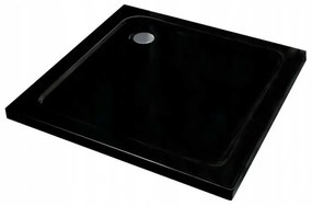 BPS-koupelny Čtvercová akrylátová sprchová vanička HYD-SSV-ST02C 70x70 černá