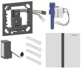Geberit - Elektronické ovládání splachování pisoárů typ 40, síťové napájení, easy to clean, Bluetooth, matná bílá 116.227.JT.1