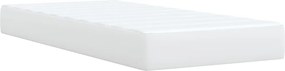Box spring postel s matrací bílá 90x200 cm umělá kůže 3290705