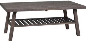 OnaDnes -20% Tmavě hnědý dubový konferenční stolek ROWICO BROOKLYN 130 x 75 cm