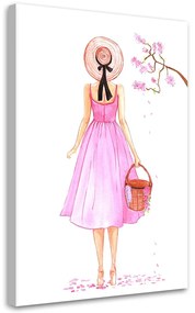 Gario Obraz na plátně Procházka v růžových šatech - Gisele Oliveira Fraga Baretta Rozměry: 40 x 60 cm