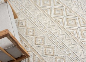 My Flair, Kusový koberec Patio beige – na ven i na doma, 200x300, béžová, chodba / předsíň