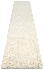 Koberec Běhoun jednobarevný SOFFI shaggy 5cm krémový Rozměr: 80x200 cm