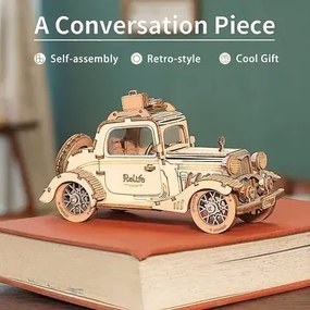 RoboTime dřevěné 3D puzzle Veterán kupé / od 8 let / 164 dílků / Obtíž