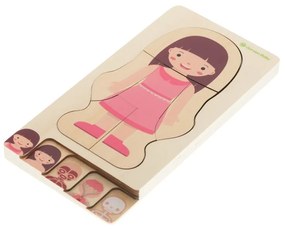 5957 DR Dřevěné puzzle - Lidské tělo Dívka