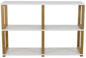 Bílý lakovaný dřevěný regál Tenzo Art I. 120 x 36 cm